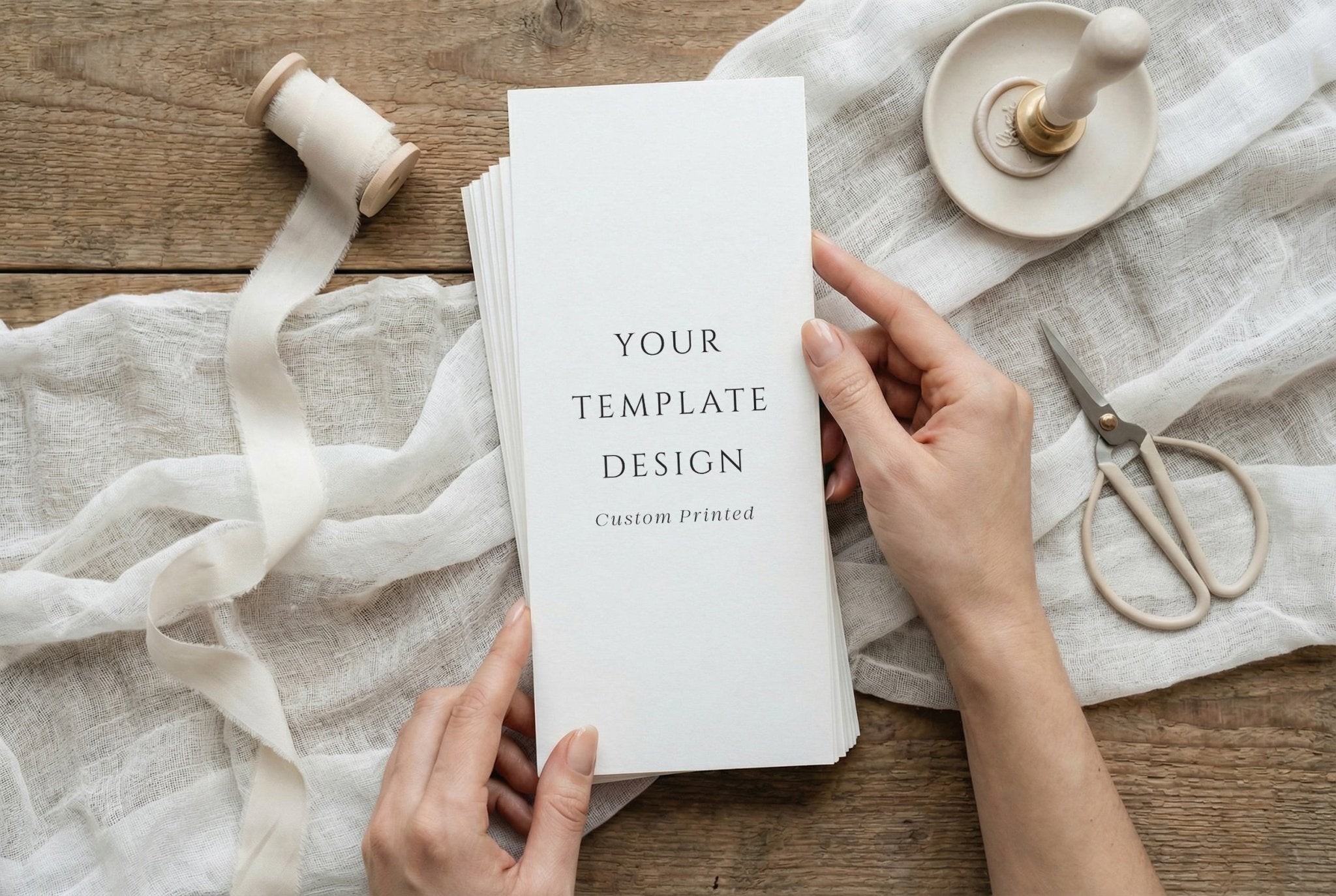 Custom Printing for Tall Programs & Menus (4x9.25) | Karma K. Weddings